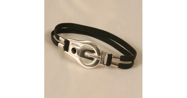 Buckle Penis Bracelet with Crystal Jewel in Gold or Silver