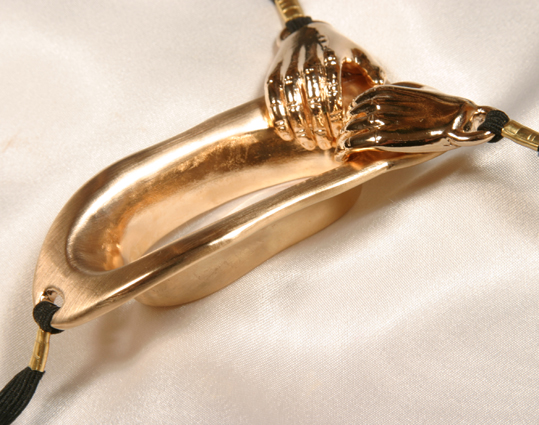 Helping Hands Gold Labia Ring G-String Jewelry