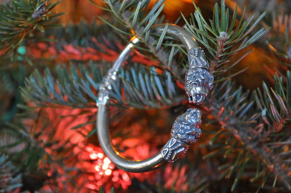 Lions Head Torc Bracelet
