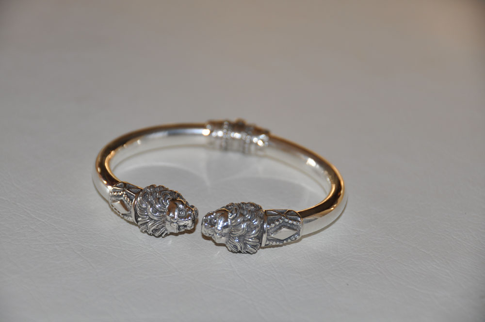 Lions Head Torc Bracelet