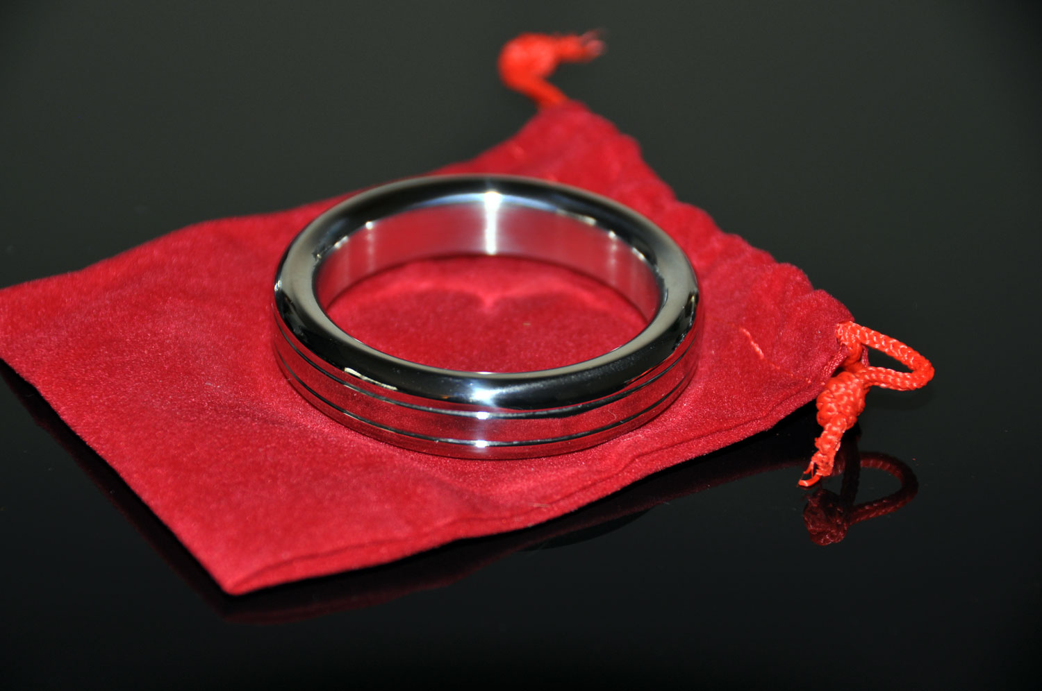 Stainless Steel Grooved Cock Ring