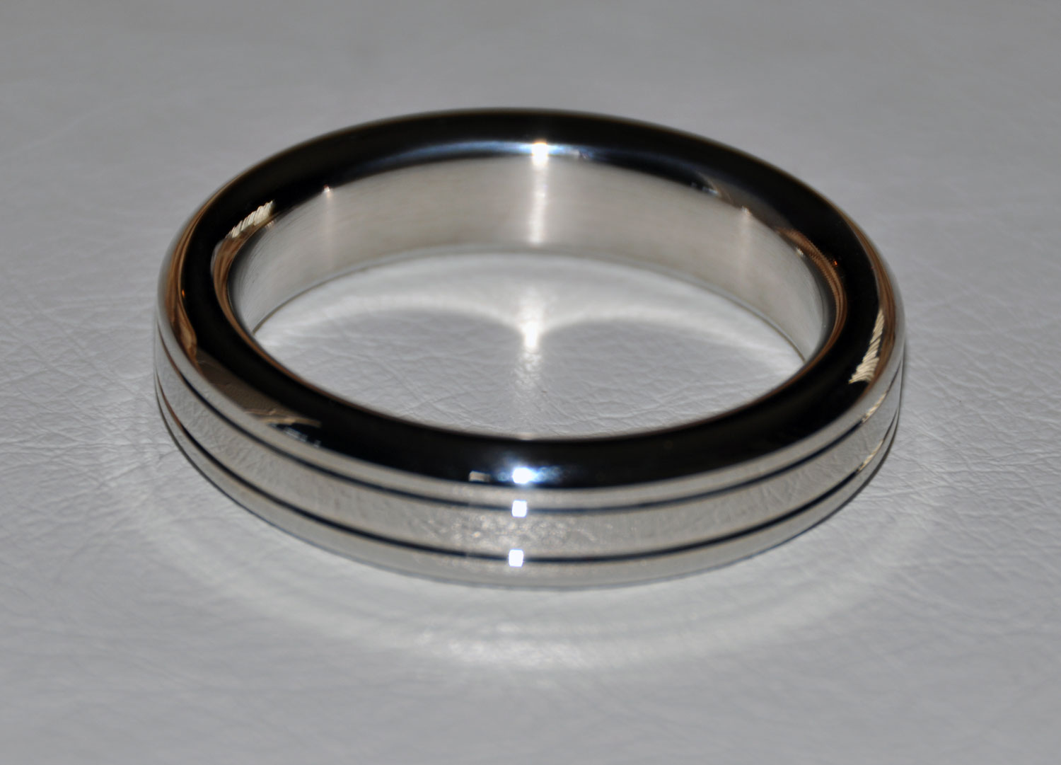 Stainless Steel Grooved Cock Ring