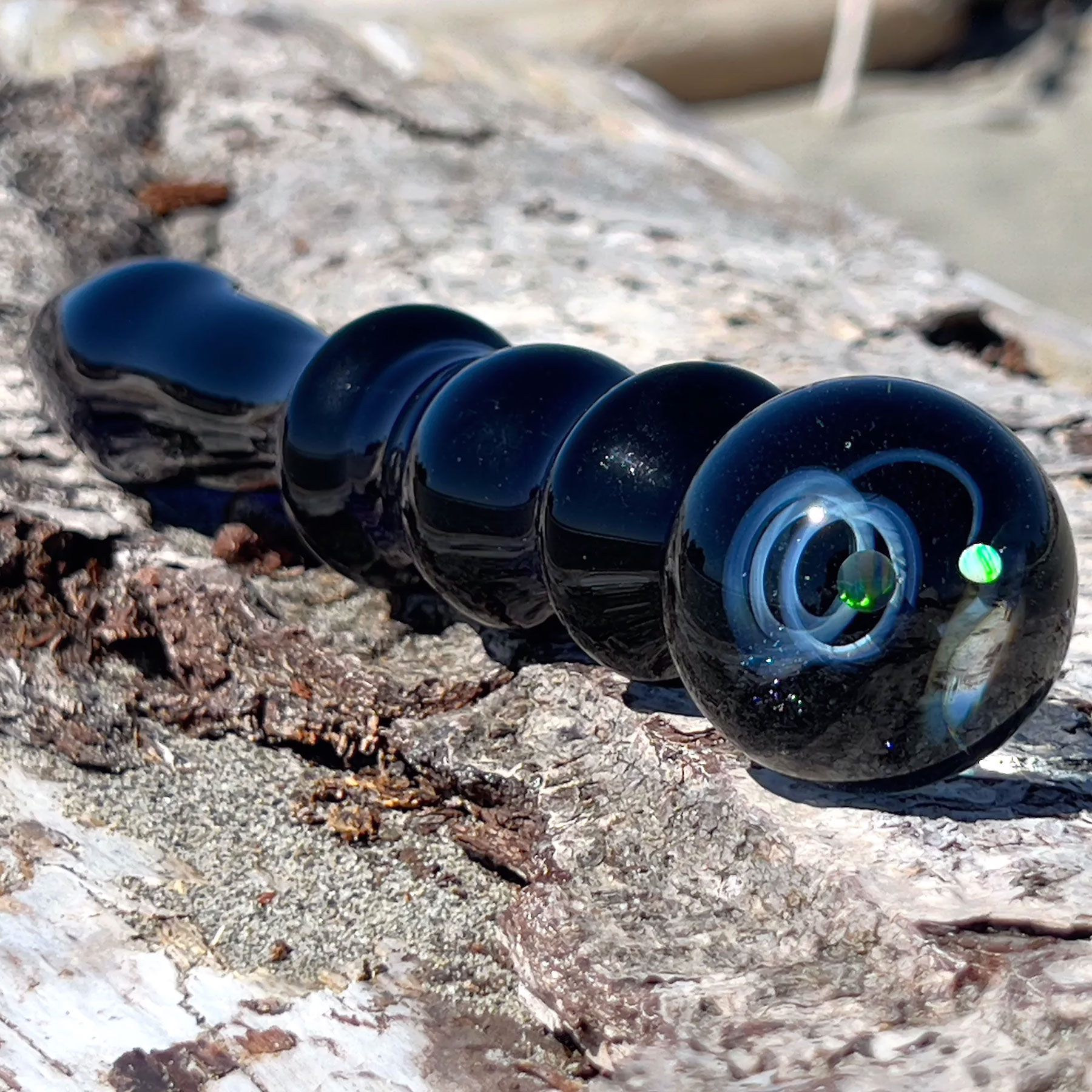 Galaxy Cobalt Glass Wand