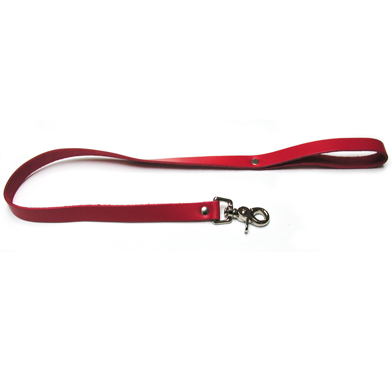 Kinklab Bondage Basics Leather Red Leash