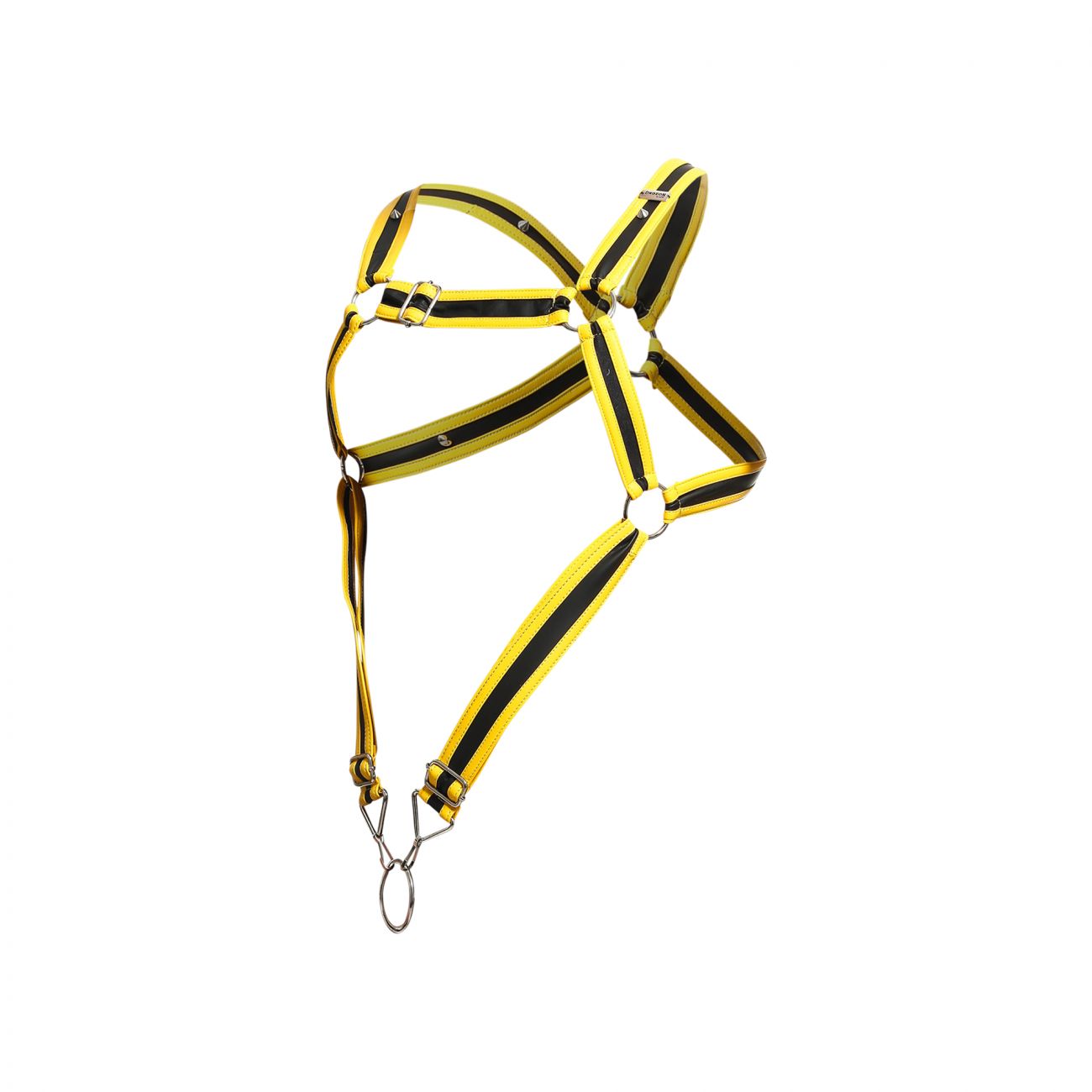 Male Basics DMBL07 DNGEON Cross Cockring Harness Color Yellow