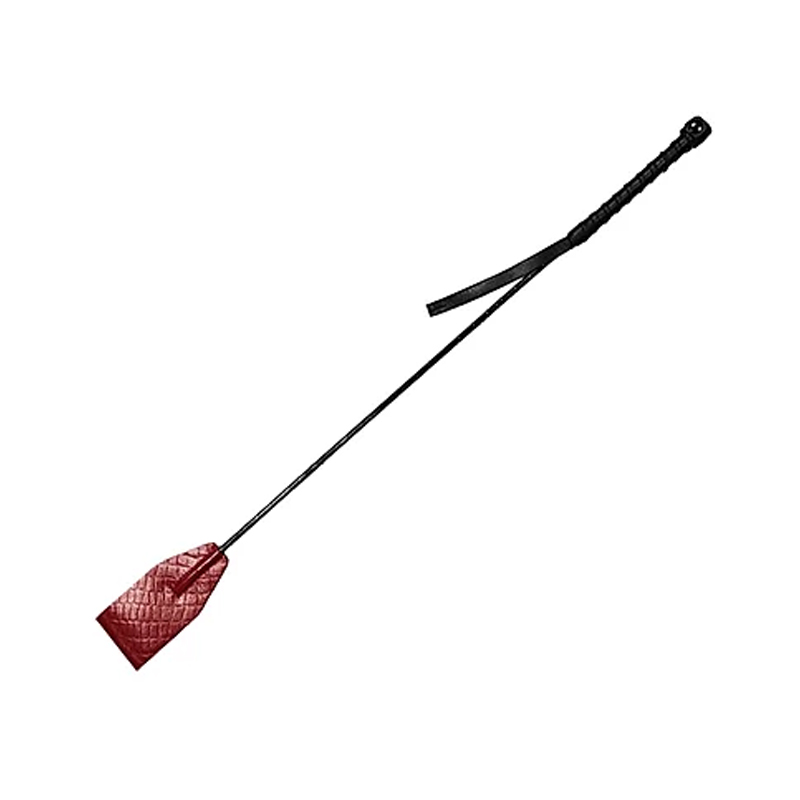 Burgundy Leather Riding Crop