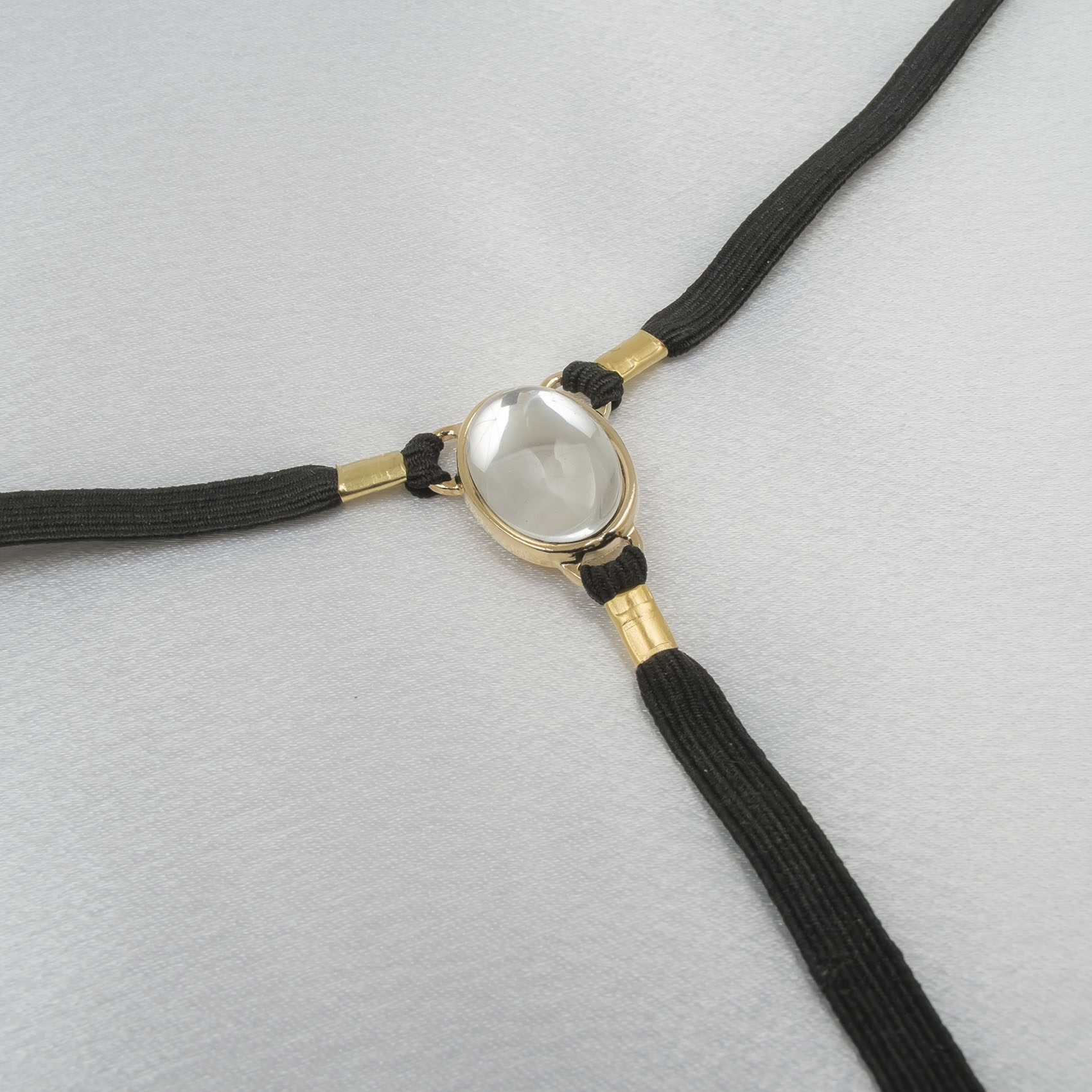 Caressing Hands Gold G-String with Pleasure Pendants