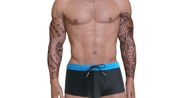 WildmanT Big Boy Pouch Swim Square Cut Blue